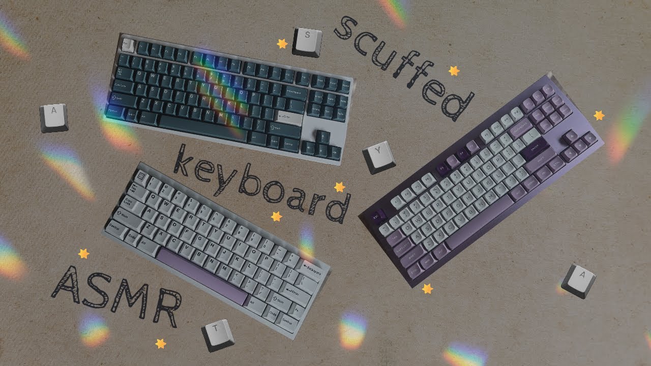 Scuffed Keyboard ASMR | 3 different keyboards - YouTube