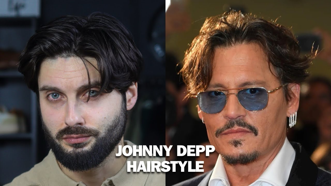 JOHNNY DEPP HAIRSTYLE | (Hairstyle inspired by Johnny Depp) Mens middle ...