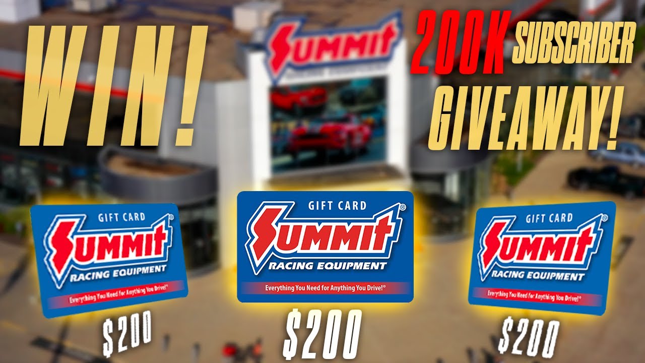 Enter to Win Summit Racing’s 200K Subscriber Gift Card Contest Giveaway ...