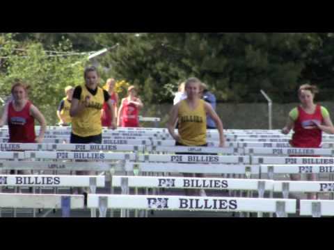 Girls 100m Hurdles in Slow Motion