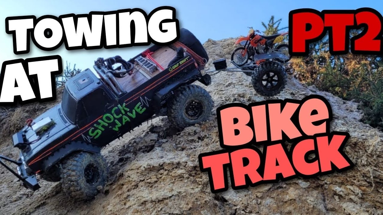 RC Shack // 1/10 Scale RC Axail SCX10iii - Towing It At The Bike Track ...