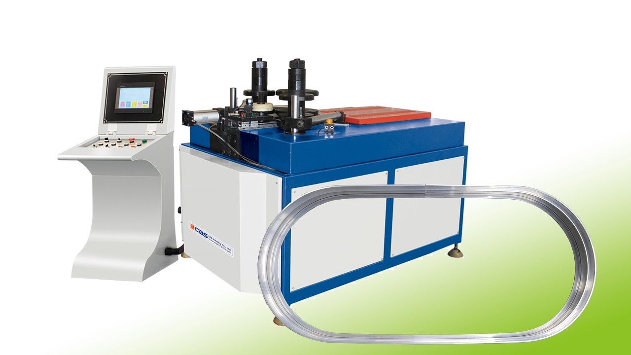 CNC lighting fixture rectangle & round bending machine - CBS Industry - YouTube