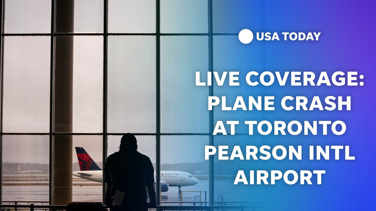 See the scene after Delta flight crashes at Toronto Pearson Airport