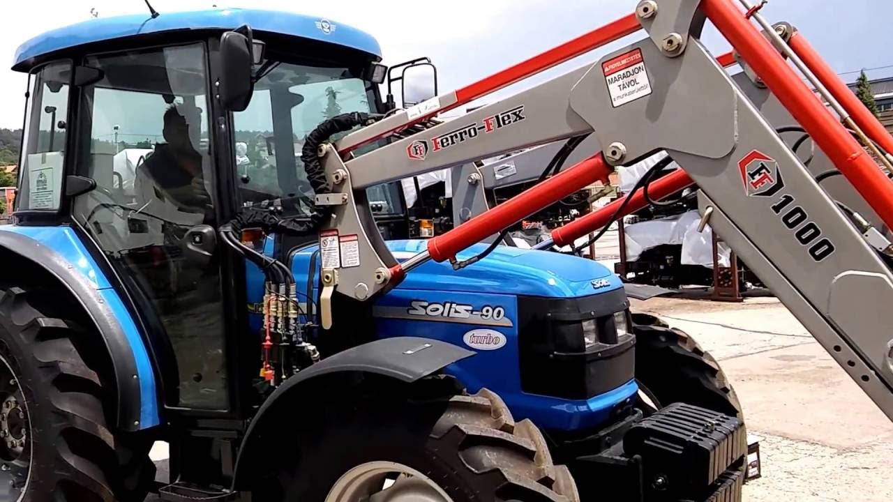 SOLIS 90 - 4 wd sa utovarnom kašikom - YouTube