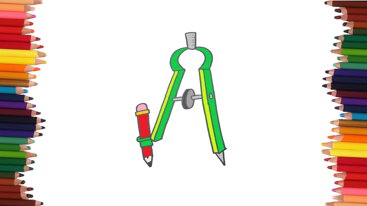 como dibujar un compas | Dibujos faciles - YouTube