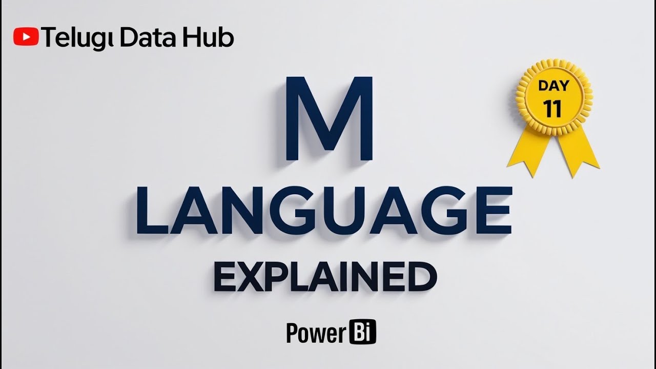 Day 11 Power BI in Telugu | M Language for Data Transformation | Telugu ...