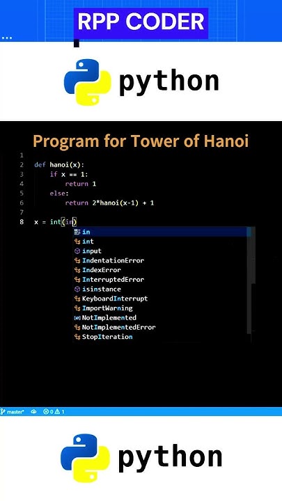 Program to Tower of Hanoi | Pythonprogramming #27 #shorts #coding #python - YouTube