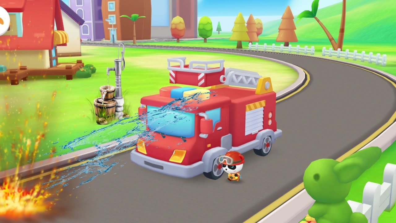 baby panda fire brigade | panda safe little panda's life - YouTube