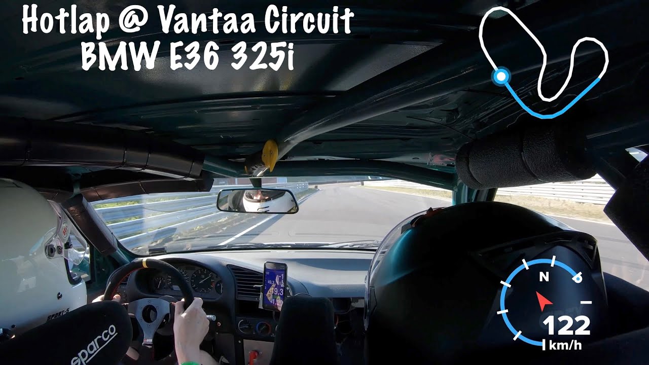 Hotlap Vantaa Circuit BMW E36 325i - YouTube