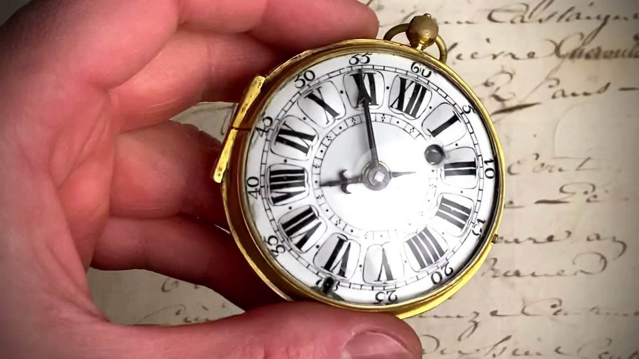 LOUIS XIV Verge Fusee Oignon Pocket Watch from early 1700s. - YouTube