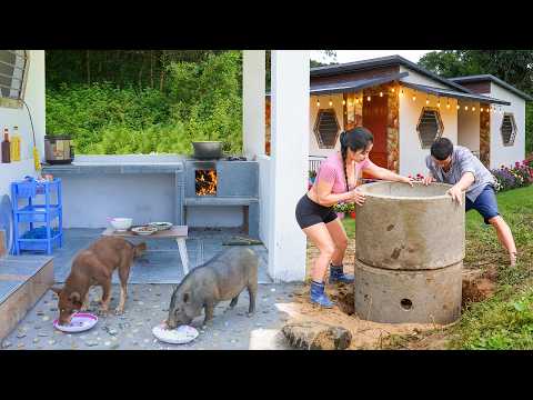 Dig a Well for Clean Water with the Help of the Villagers, The Neat and Clean Kitchen is Completed