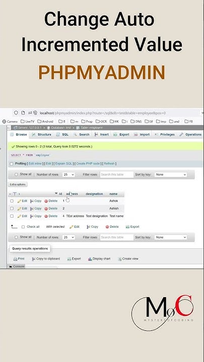 How to Change / Reset Auto Incremented Value of #mysql in #phpmyadmin # ...
