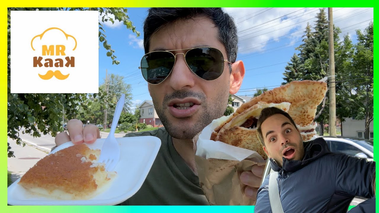 Trying out Mr. Kaak delicious BASTURMA Ka'ak - Food Vlog - YouTube
