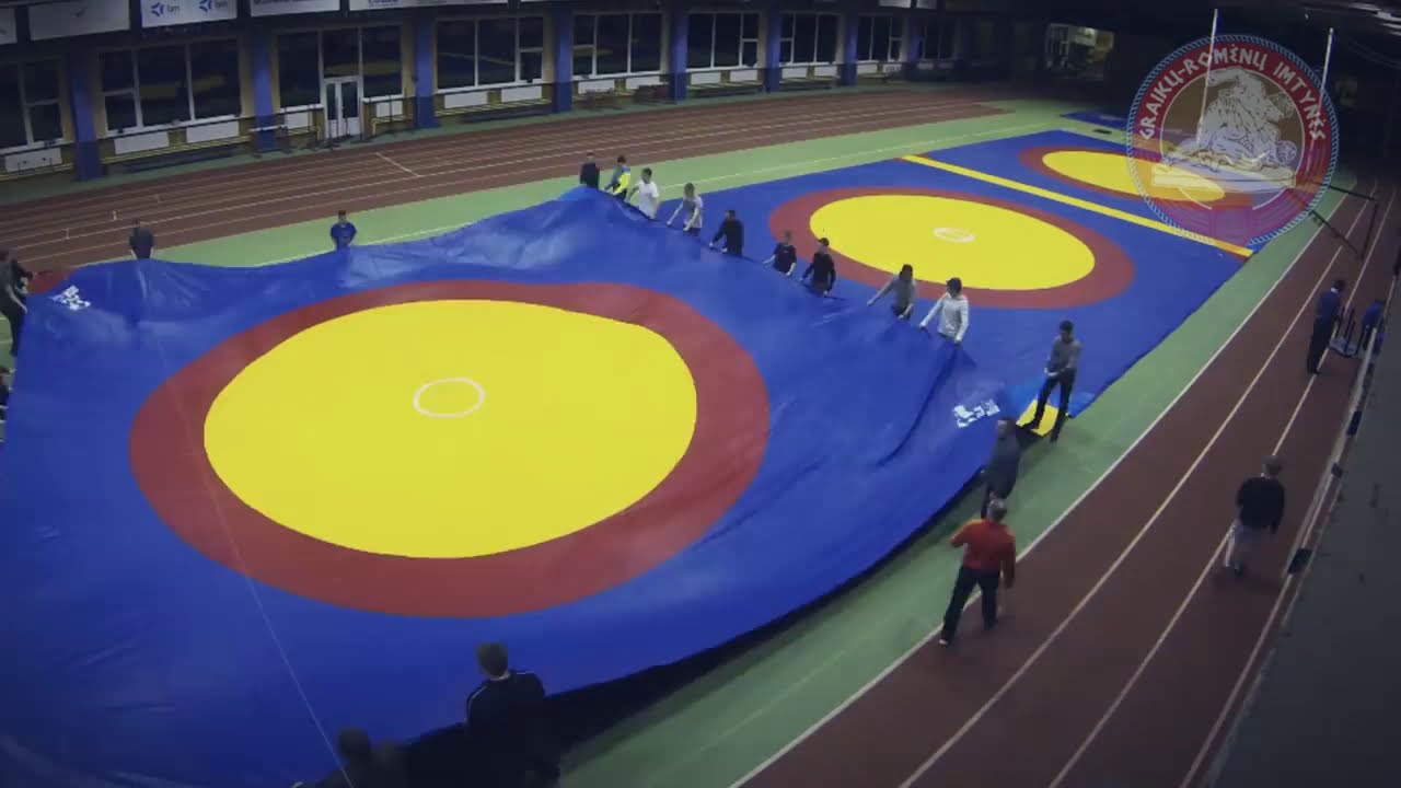 wrestling mats setup, how to buid best wrestling mat installation - YouTube