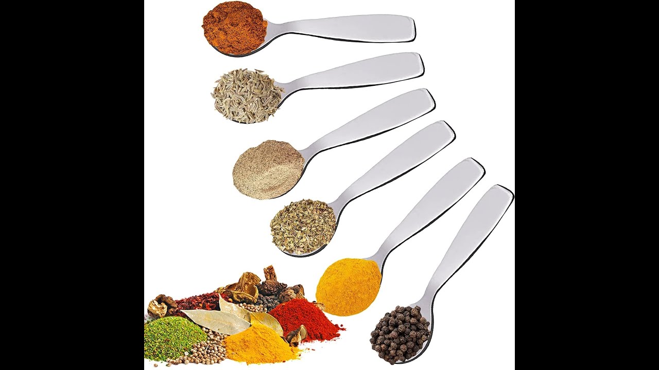 Stainless Steel Small 6 Pieces Masala Spoon for Home & Kitchen | Masala ...