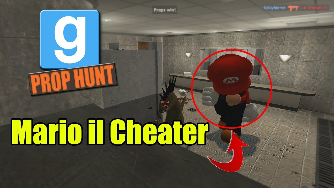 GMOD Prop Hunt "Mario il Cheater" -ITA - YouTube