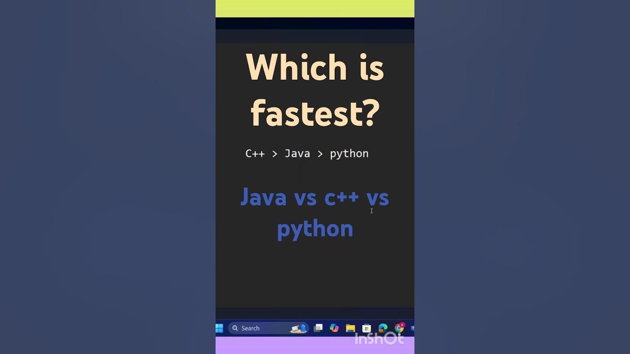 Fastest Programming Languages: Python vs Java vs C++! 🤔 #java# ...