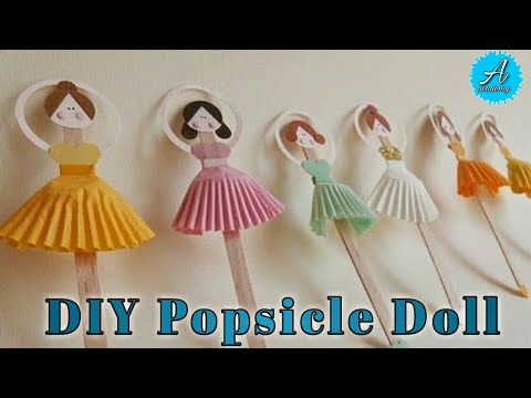 DIY Popsicle Stick Doll / Ice cream stick doll / how to make ice cream ...