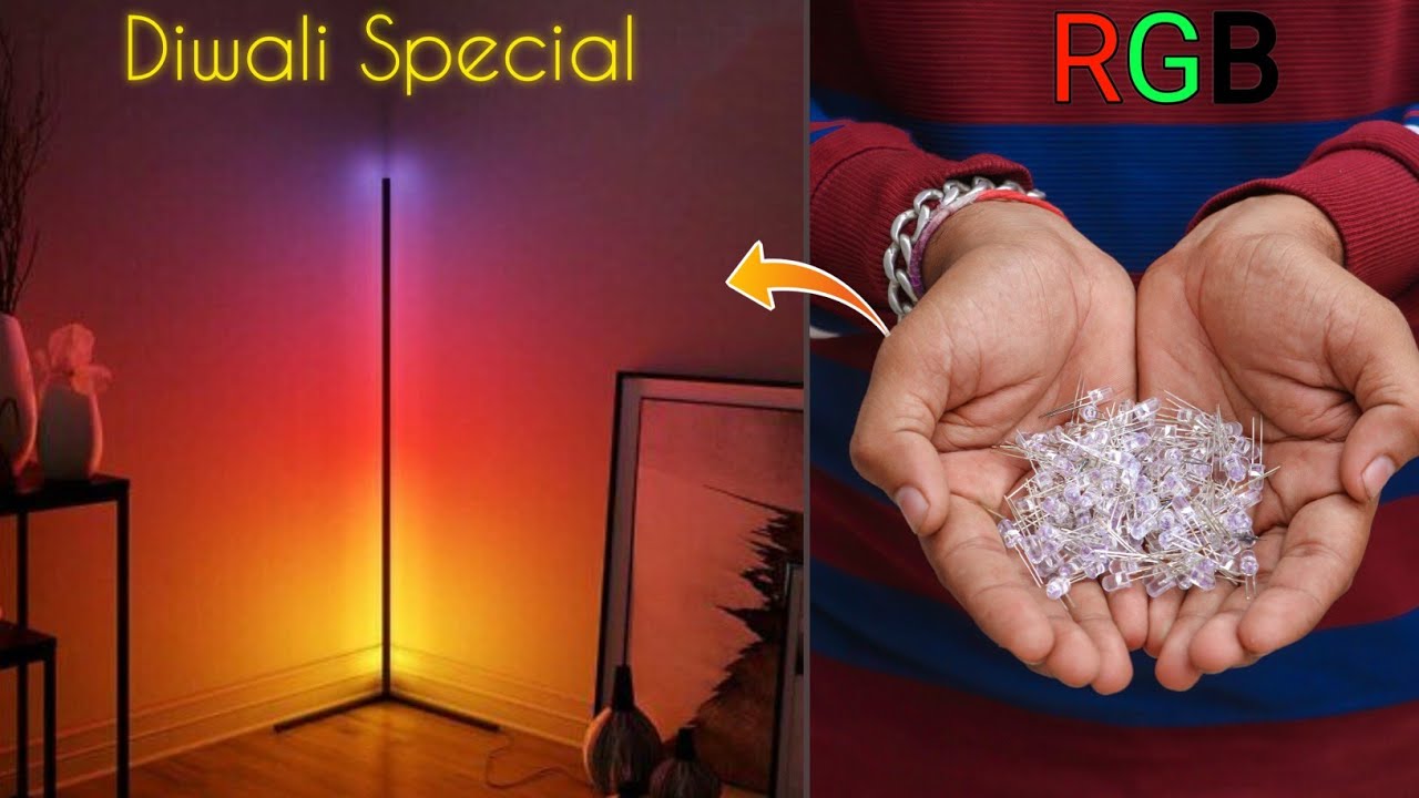 इस Diwali घर पर बनाए Special RGB Pole लाईट || How to make RGB LED ...