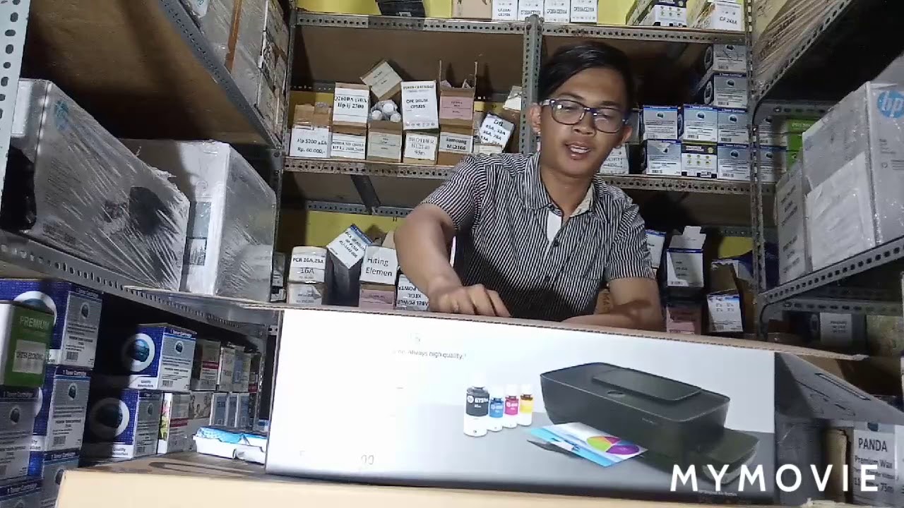 sewa printer hp inktank warna - YouTube