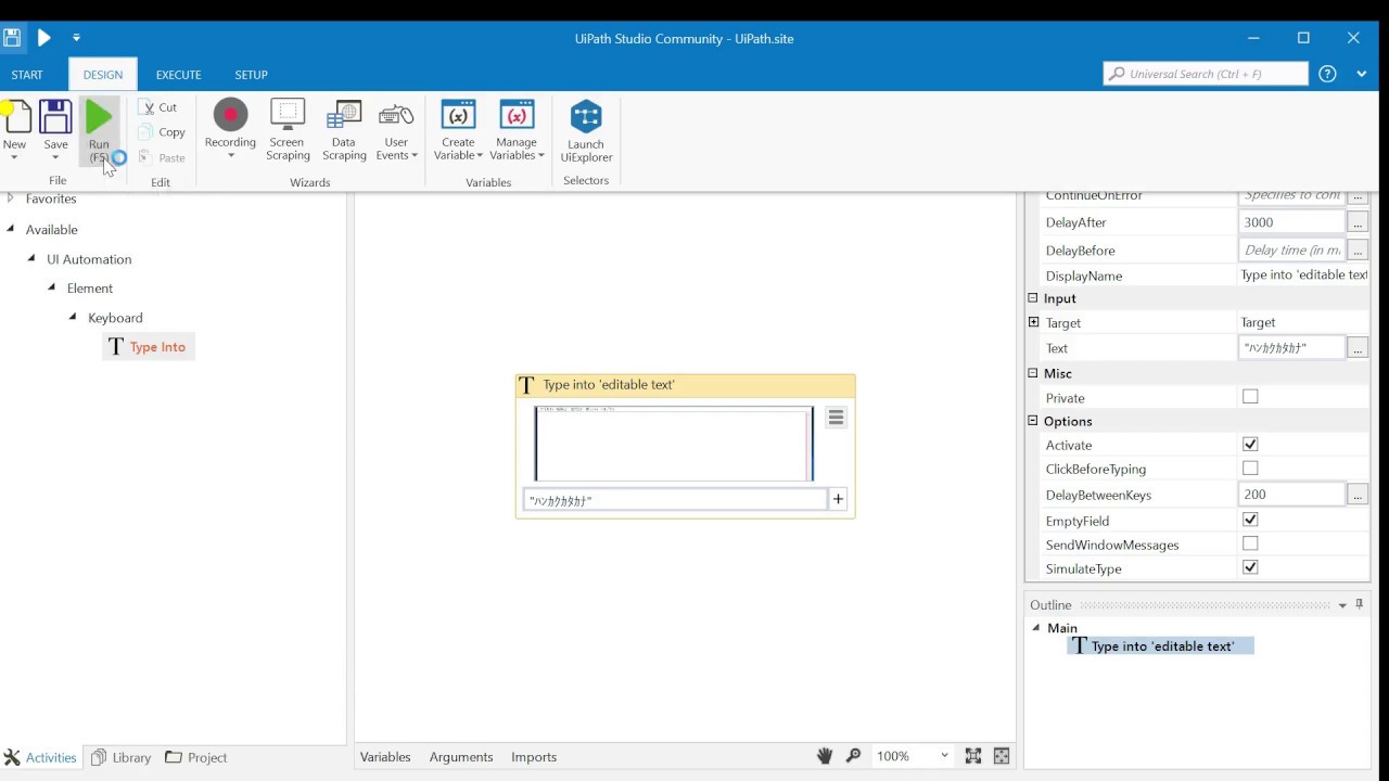 【UiPath】Type Intoアクティビティの使い方 - YouTube