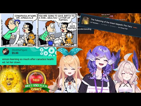 Pomu, Enna, and Selen's extremely cursed Steam profile roasting stream ...