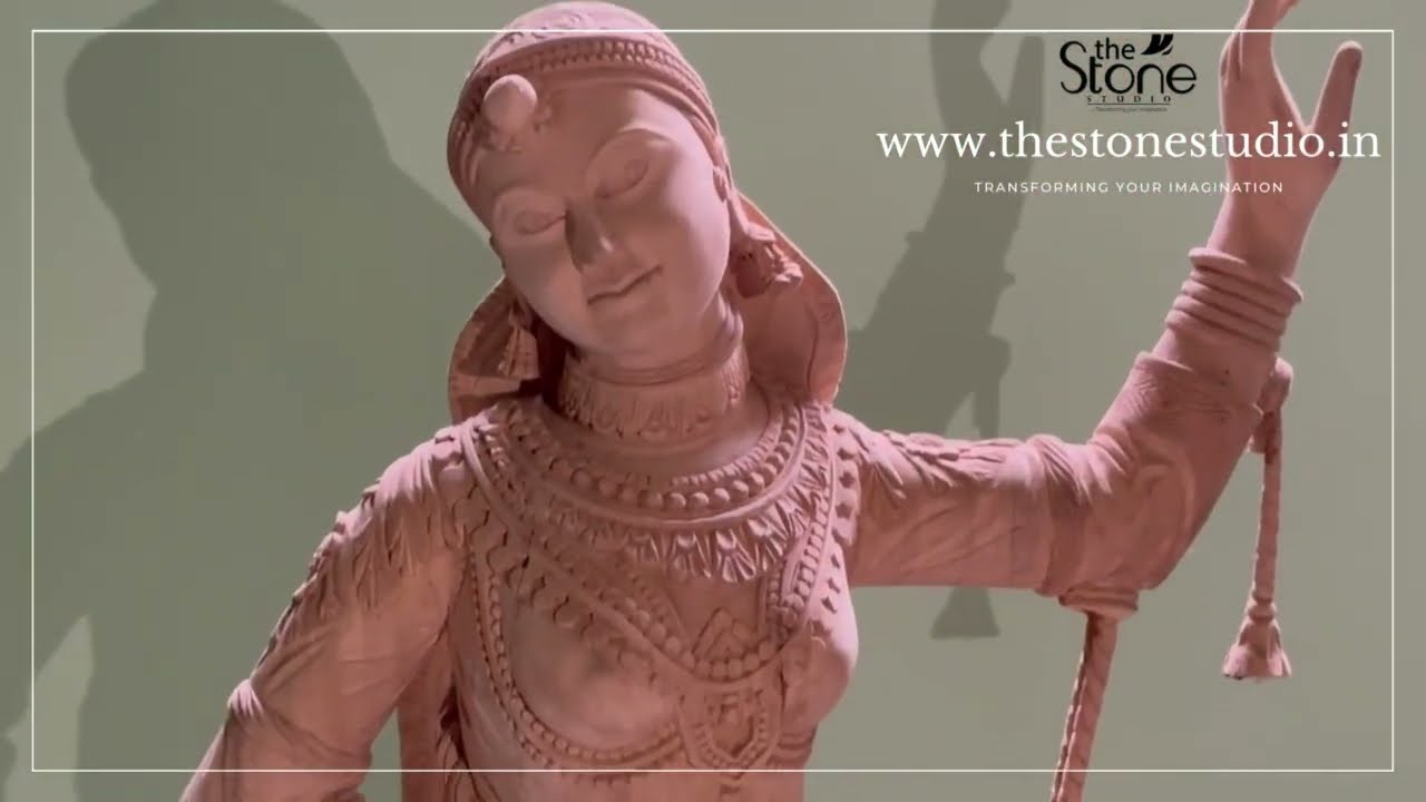 Wooden Lady Statue 2ft, www.thestonestudio.in - YouTube