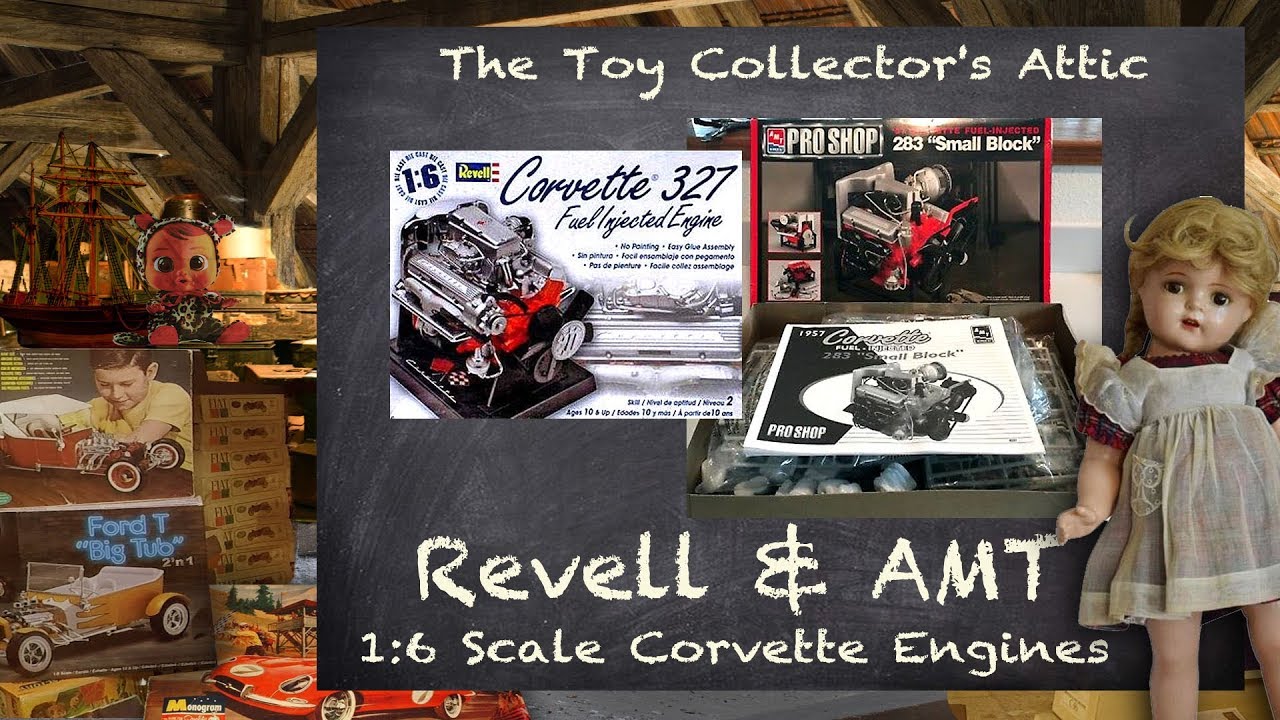 Revell and AMT 1:6 scale Corvette Engine Kits - YouTube
