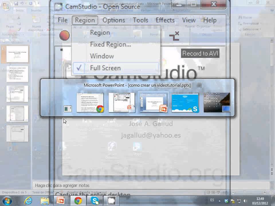 Cómo crear un videotutorial con CamStudio - YouTube