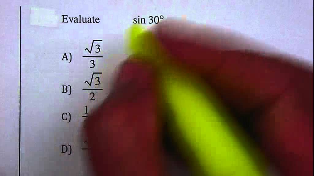 P22 Alg 2 Unit 10 Evaluate Trig Functions - YouTube