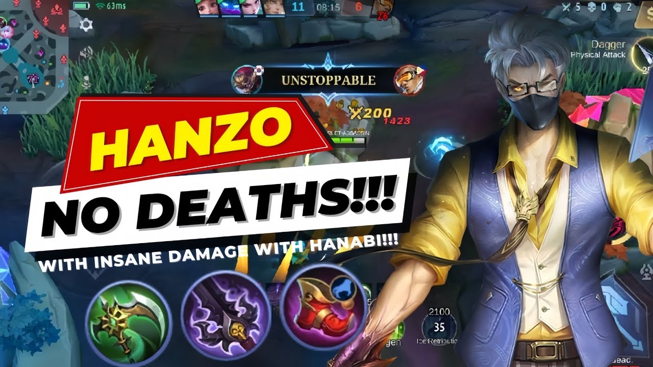 JUNGLER HANZO & TANK HANABI combo counters all hero in the LAND OF DAWN ...
