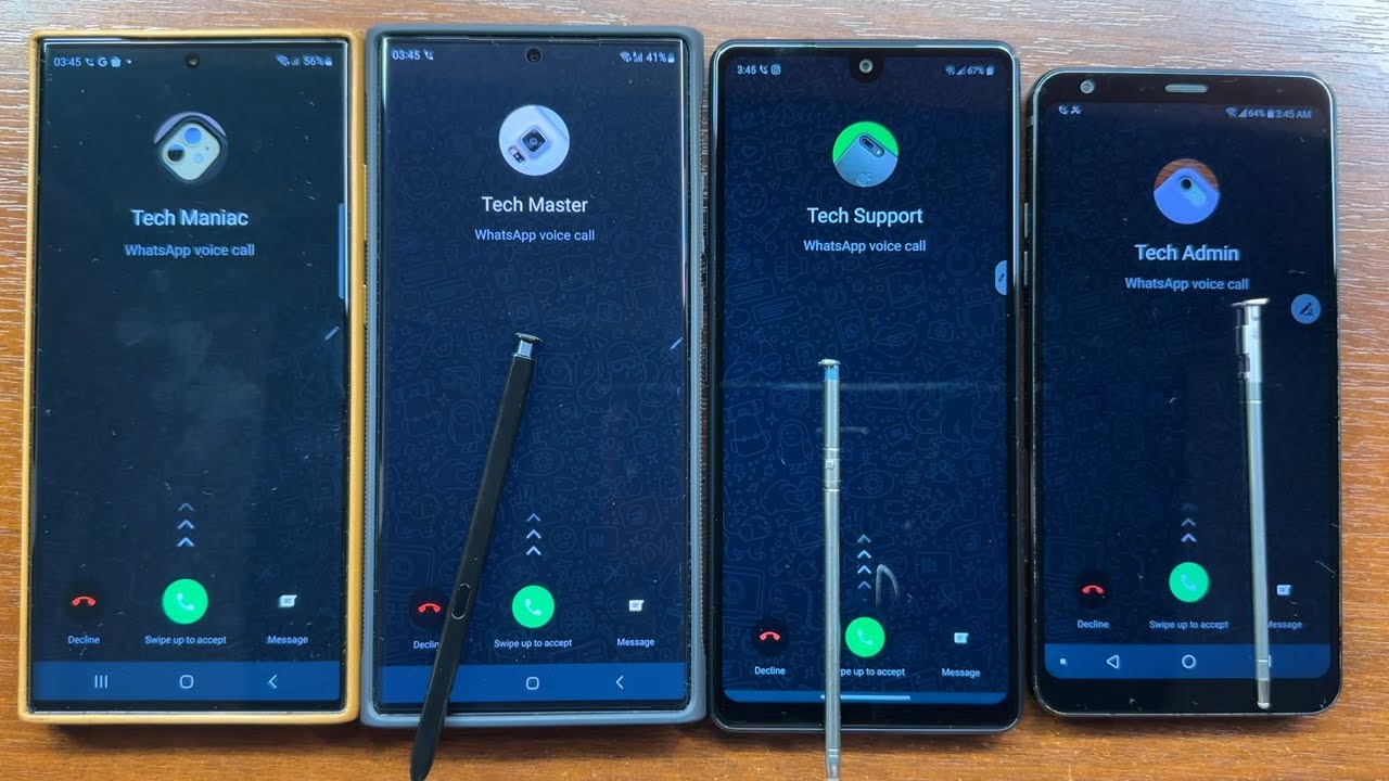 Samsung S23U, Samsung Note 20U, LG Stylo 6, LG Stylo 4 WhatsApp ...