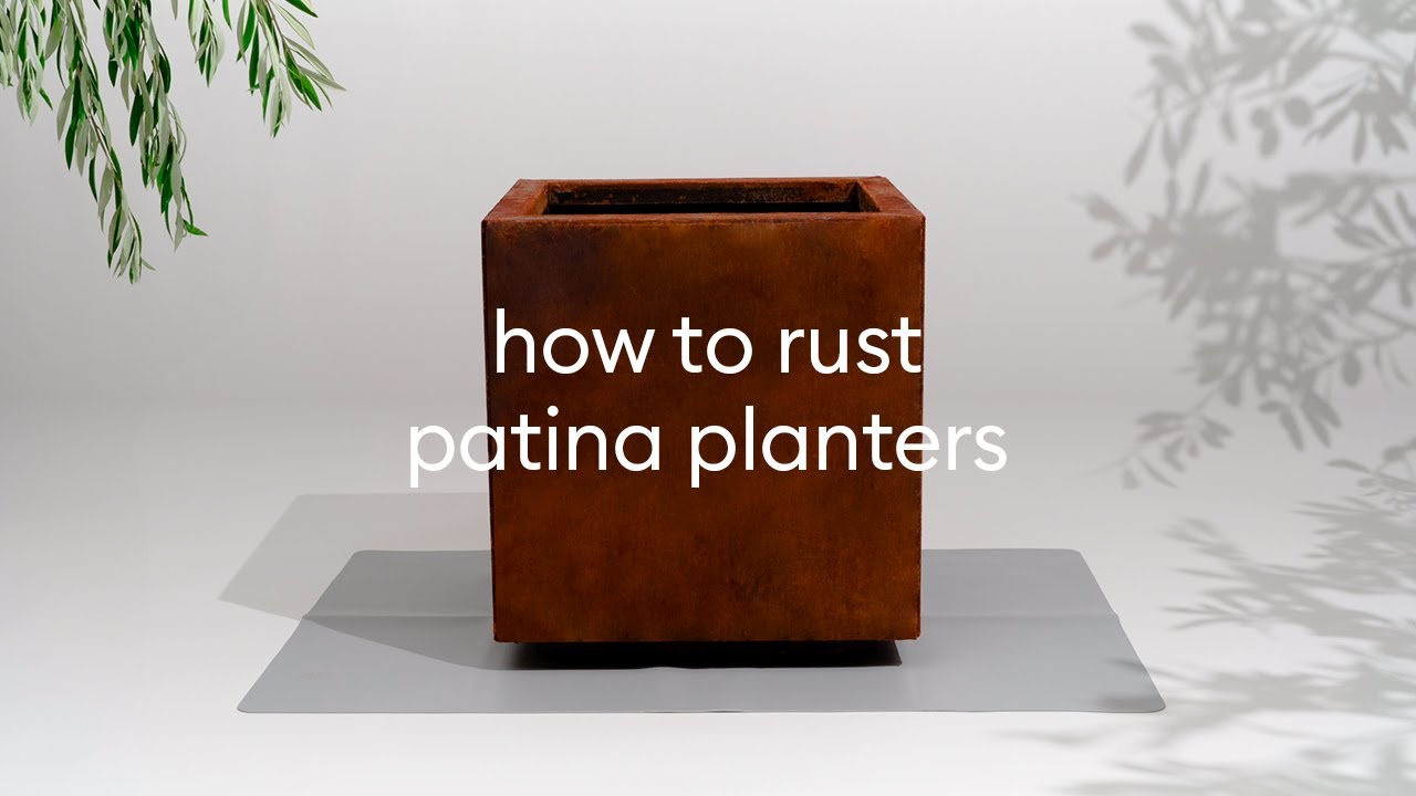 How to Rust Patina Planters - YouTube