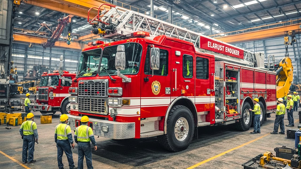 Inside the Fire Truck Factory – How the Biggest Firefighting Machines ...