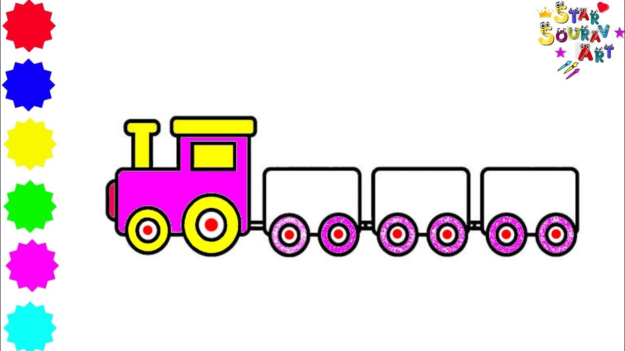 How to drawing Train 🛣 | drawing Train Engine for children 🛤 | Baby toy ...
