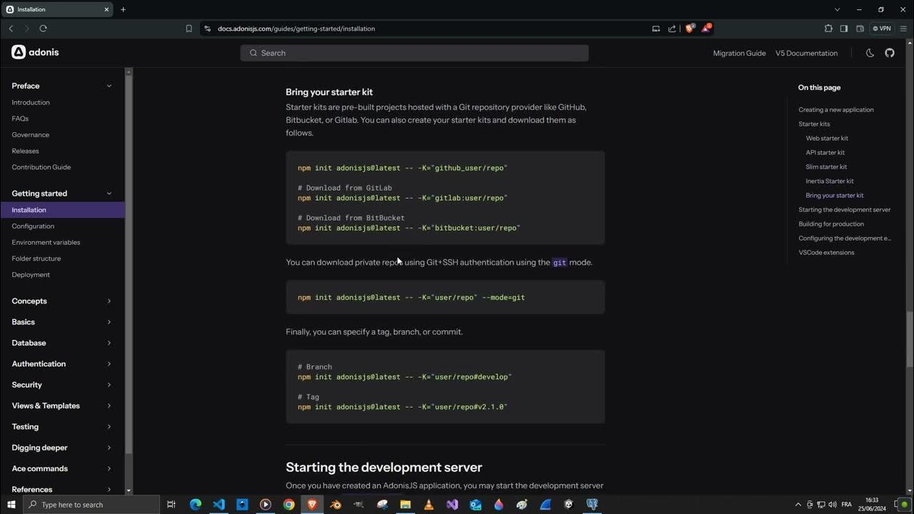 Setup AdonisJS avec Postgresql 16 - YouTube