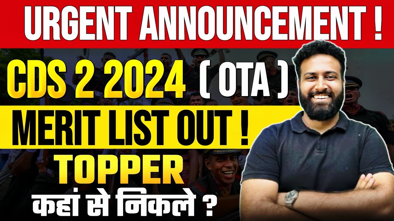 Huge Update💯 CDS 2 2024 OTA Merit List Out Now😱 500+ Selections! Chek ...