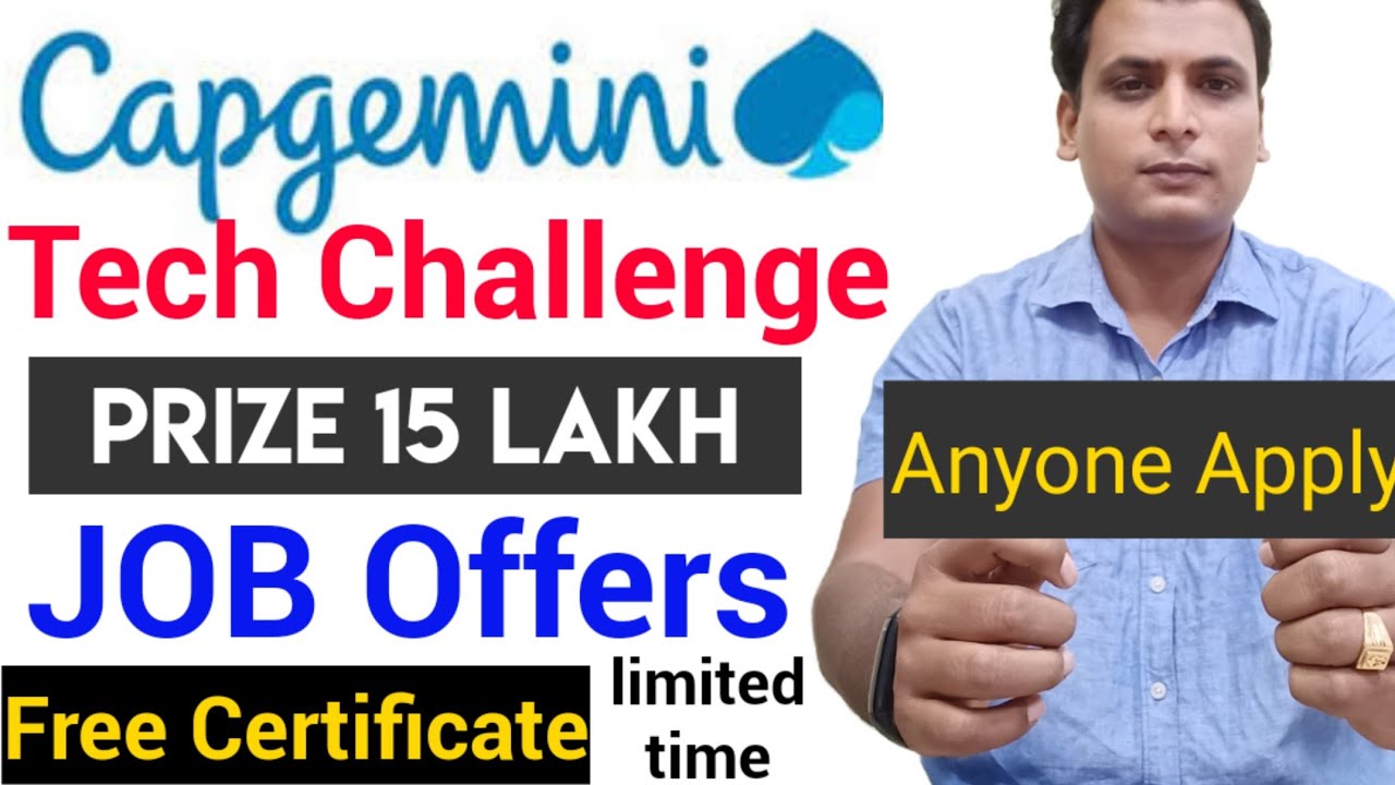 Capgemini tech challenge 2020 | Freshers hiring | free certificate | prize worth 15 lakh - YouTube