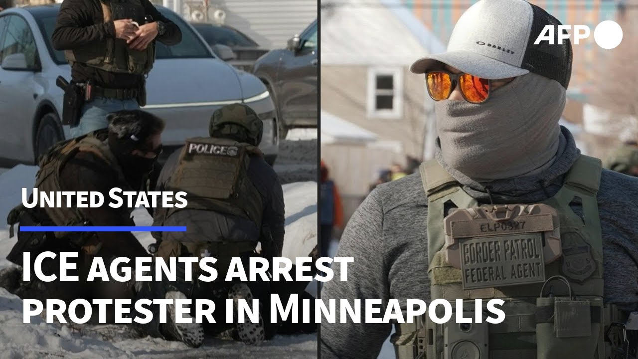 ICE agents arrest activist after being surrounded in Minneapolis | AFP ...