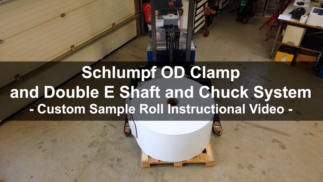 Schlumpf OD clamp with Double E Shaft Roll Handling System - YouTube