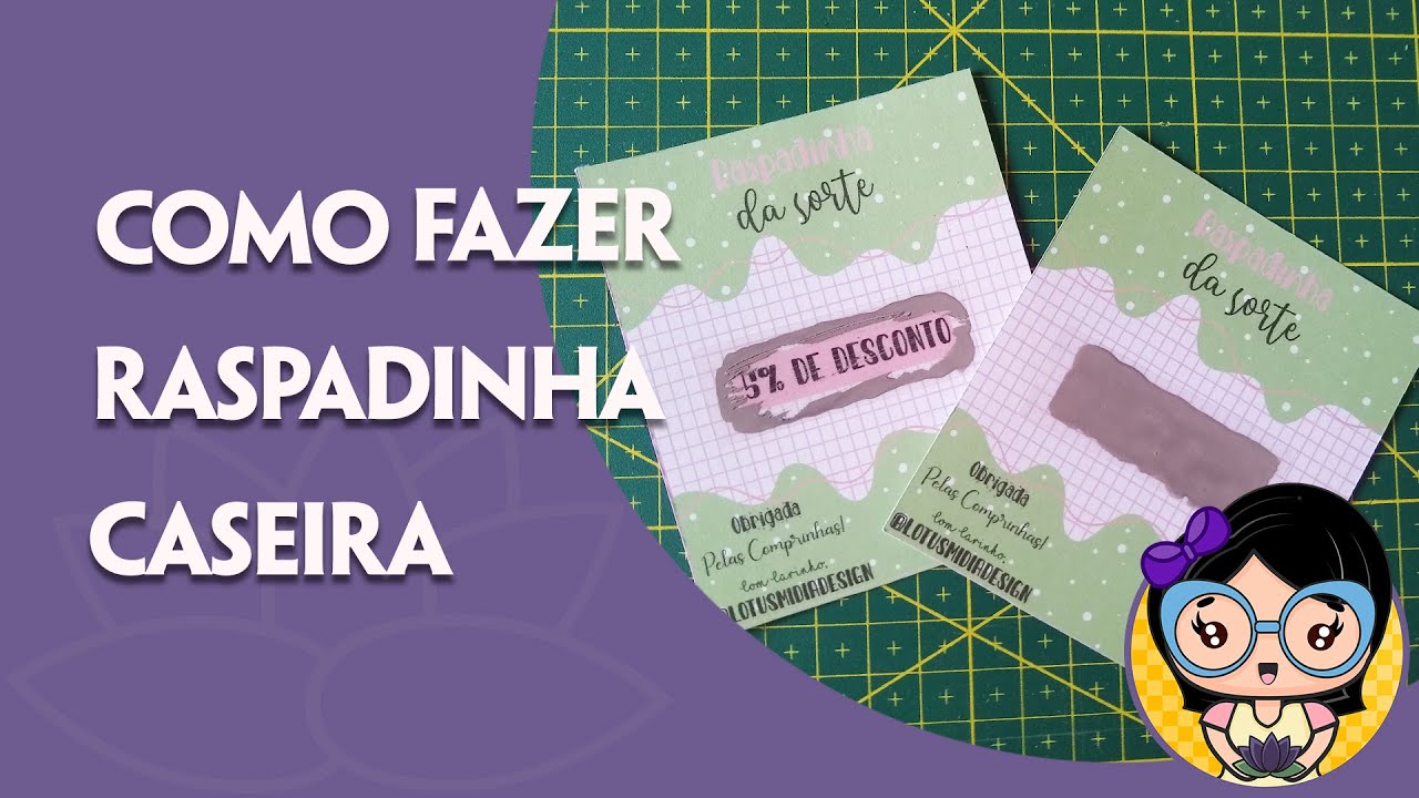 Como fazer um cartão Raspadinha - ARQUIVO GRÁTIS - YouTube