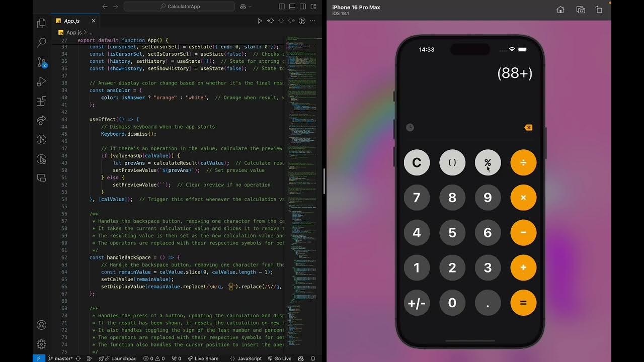 Calculator Using Expo (ReactJS) | Build a Simple React Native Calculator App - YouTube