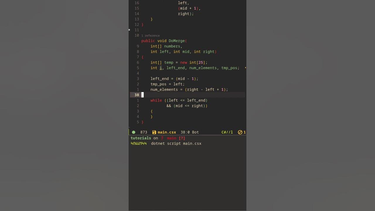 C# Merge sort demonstraion - YouTube