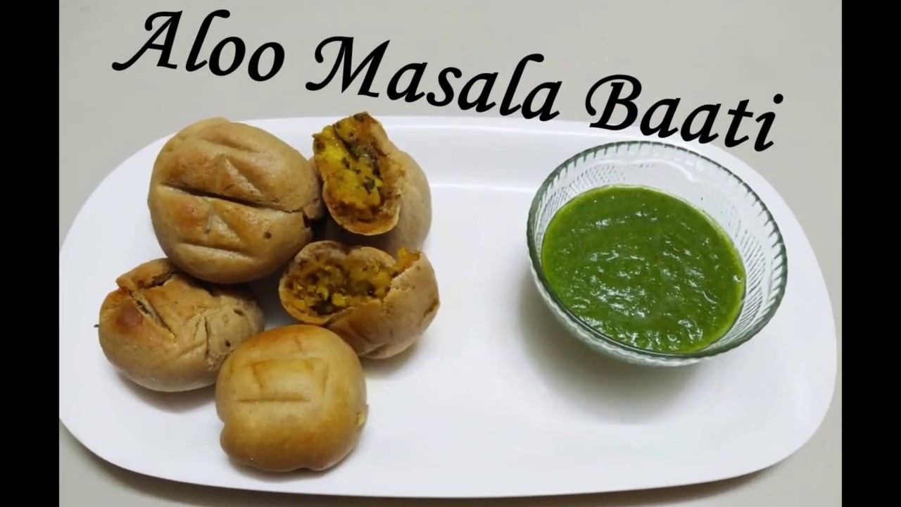 ओवन या तवे पर बनाये राजस्थानी मसाला बाटी। Aloo Masala Baati । Masala ...