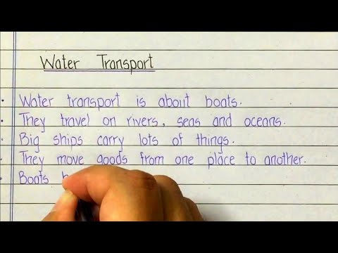 10 Lines on Water Transport in English - YouTube