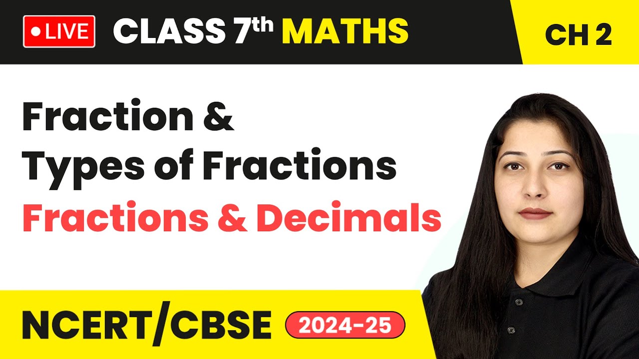 Fraction & Types of Fractions - Fractions & Decimals | Class 7 Maths ...