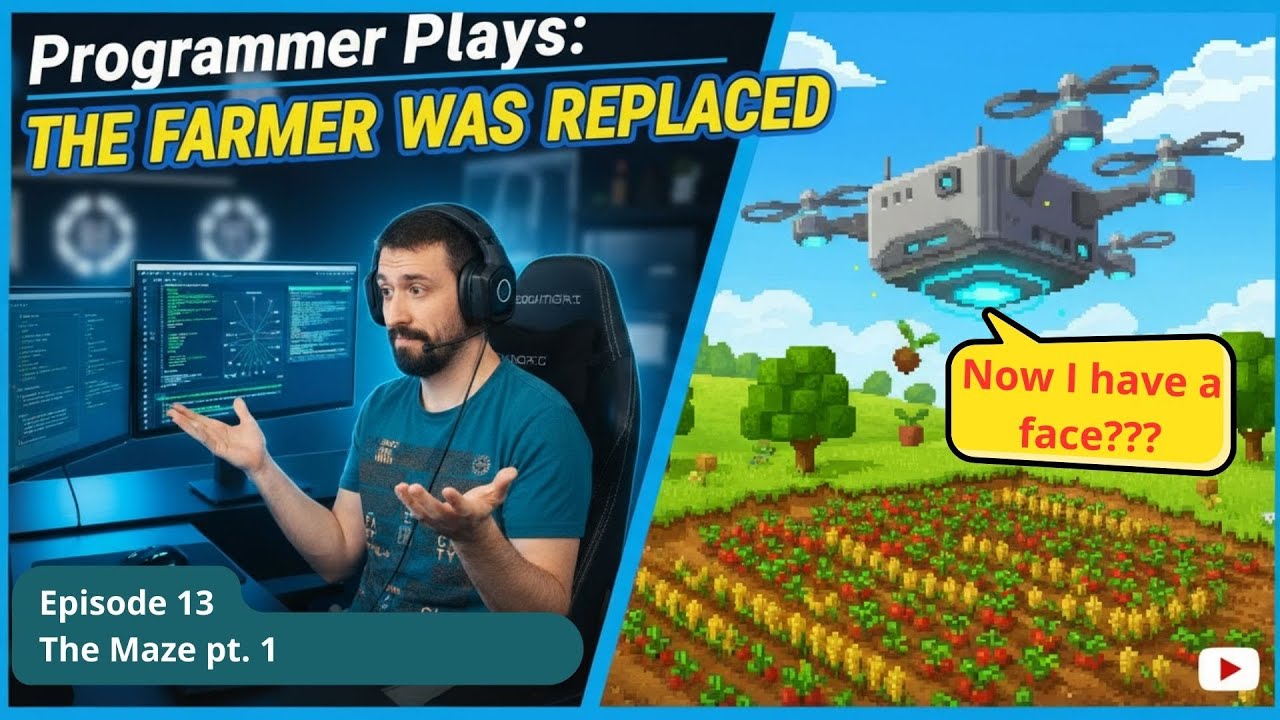 Programmer Plays: The Farmer Was Replaced — Episode 13: The Maze pt. 1 - YouTube