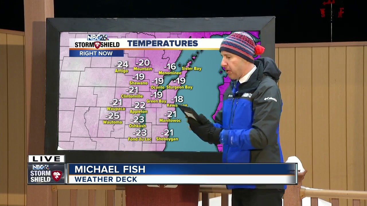 NBC26's Michael Fish on the weather deck in the dangerous wind chills ...