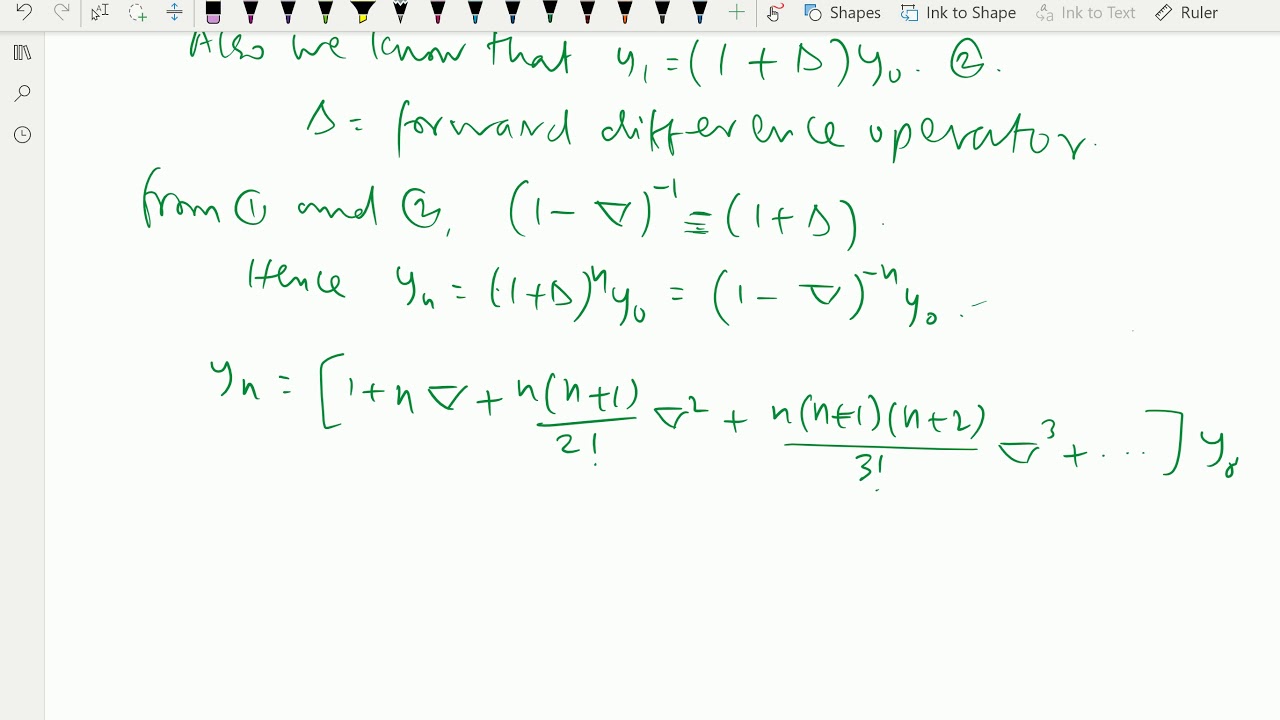 Numerical Methods And Analysis Newton S Backward Interpolation Formula 53 Youtube