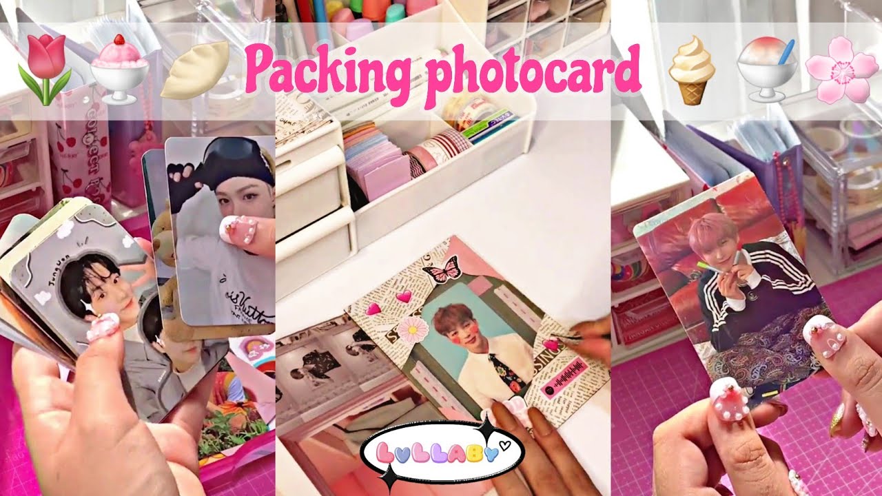 🌷🍨🍦🌸~ asmr packing photocard kpop | tiktok compilation || lvllaby♡☁ ッ ...